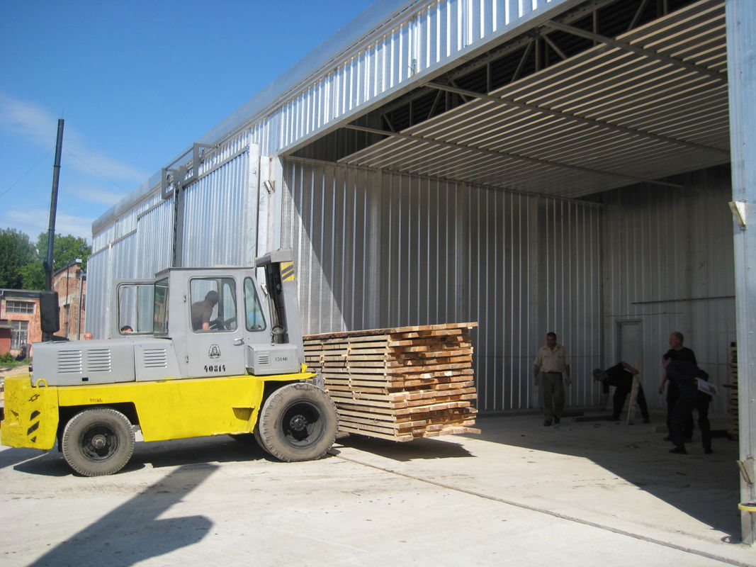 All aluminum fully automatic 100m3 wood drying kiln/wood dryer/kiln ...